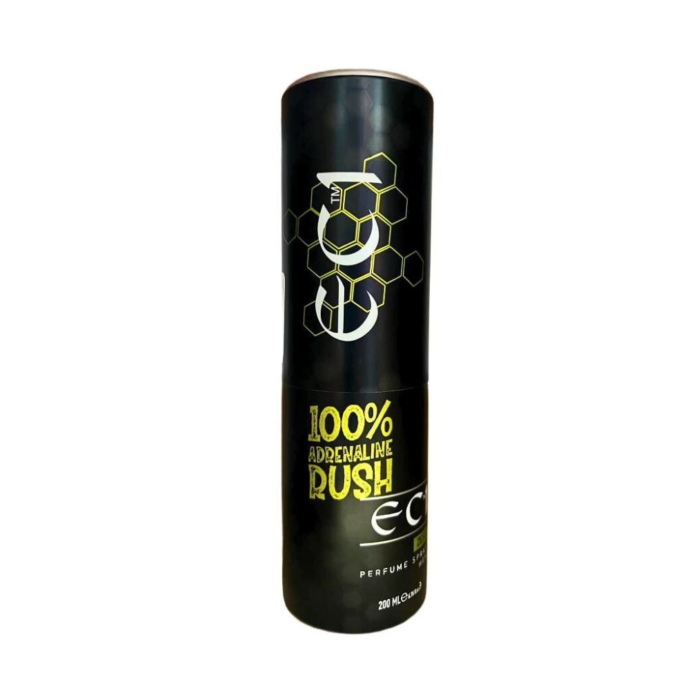 ECI 100% Adrenaline Rush Deodorant Spray for Men – Long-Lasting Sporty ...